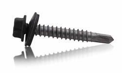 Pro-Grip #12 x 1-1/2" Hex Drive Midnight Gray Self-Drilling Screw - 1 ...
