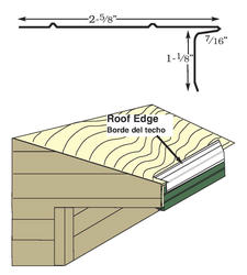 2-5/8" x 1-1/8" x 10' Style-D White Steel Drip Edge at Menards®