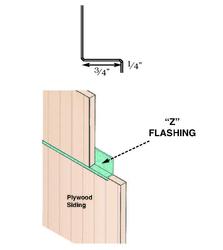 3/4" x 10' Brown Steel Z Flashing at Menards®