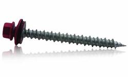 Pro-Grip #10 x 2" Wood Grip Hex Drive Brite Red Pole Barn Screw - 1 lb ...