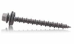 Pro-Grip #10 x 2" Wood Grip Hex Drive Brite White Pole Barn Screw - 5 ...