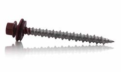 Pro-Grip #10 x 2" Wood Grip Hex Drive Colonial Red Pole Barn Screw - 5 ...