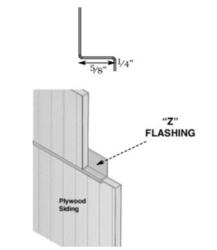 1/2" - 5/8" x 10' Brown Steel Z Flashing at Menards®