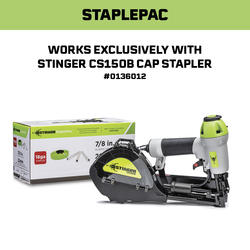 STINGER® StaplePac™ 3/8" Crown x 7/8" Leg Galvanized Roofing Cap Staples - 2,000 Count at Menards®