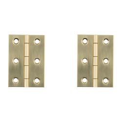 National Hardware® 2-1/2" x 1-3/4" Bright Brass Broad Door Hinge - 2 ...