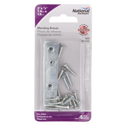 National Hardware® 3" x 5/8" Zinc Mending Brace - 4 Pack at Menards®