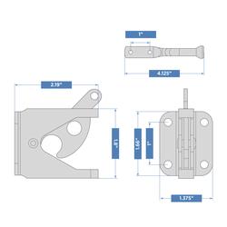 National Hardware® Black Steel Gate Hinge & Latch Kit at Menards®