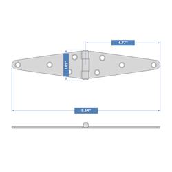 National Hardware® 5" Zinc Gate Hinge at Menards®