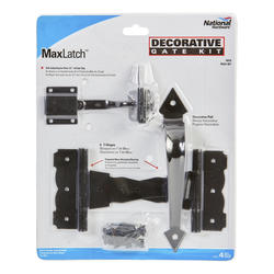 National Hardware® Black Gate Hinge & Latch Kit at Menards®