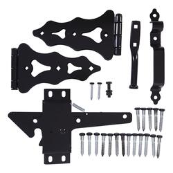 National Hardware® Black Steel Gate Hinge & Latch Kit at Menards®