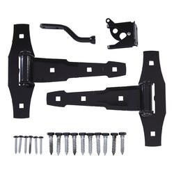 National Hardware® Black Steel Gate Hinge & Latch Kit at Menards®