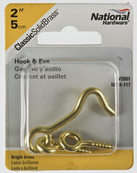 National Hardware® 2" Solid Brass Hook and Eye at Menards®