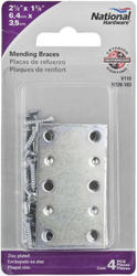 National Hardware® 2-1/2" Zinc Mending Brace - 4 Pack at Menards®