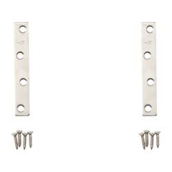 National Hardware® 4" x 5/8" Stainless Steel Mending Braces - 2 Pack at ...
