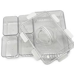 Lock Box® Rectangle 5 in 1 Party Tray with Lid and Handles at Menards®