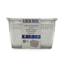 Lock Box® Fresh Keeper Fridge Storage Bin with Removable Straining ...