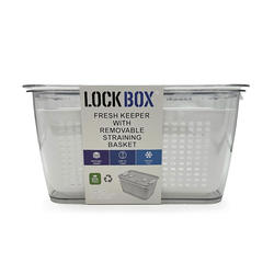 Lock Box® Fresh Keeper Fridge Storage Bin with Removable Straining ...