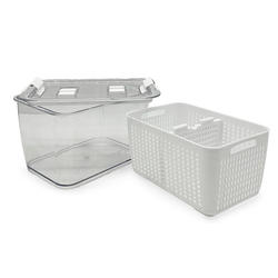 Lock Box® Fresh Keeper Fridge Storage Bin with Removable Straining ...