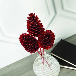Stem & Style™ 30" Red Metallic Pinecone Stems - 3 Pack at Menards®