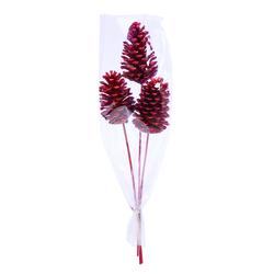 Stem & Style™ 30" Red Metallic Pinecone Stems - 3 Pack at Menards®