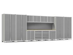 NewAge Pro 3.0 256"W x 85-1/4"H x 24"D Platinum 14-Piece Storage ...