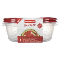 Rubbermaid® TakeAlongs® Square Plastic Container Food Storage - 2 Piece ...