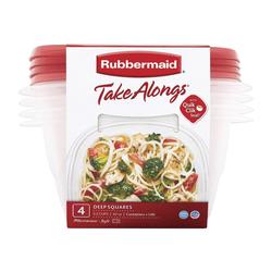 Rubbermaid® TakeAlongs® Deep Square Plastic Container Food Storage - 4 ...