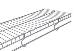 Rubbermaid® FreeSlide® 96"W x 12"D Satin Nickel Wire Closet Shelf at ...