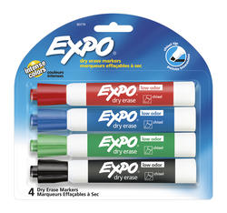 Expo® Chisel Tip Assorted Color Dry Erase Markers - 4 pack at Menards®