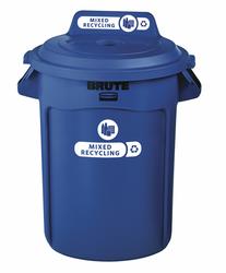 Rubbermaid® Commercial BRUTE® 32-Gallon Blue Trash Can at Menards®