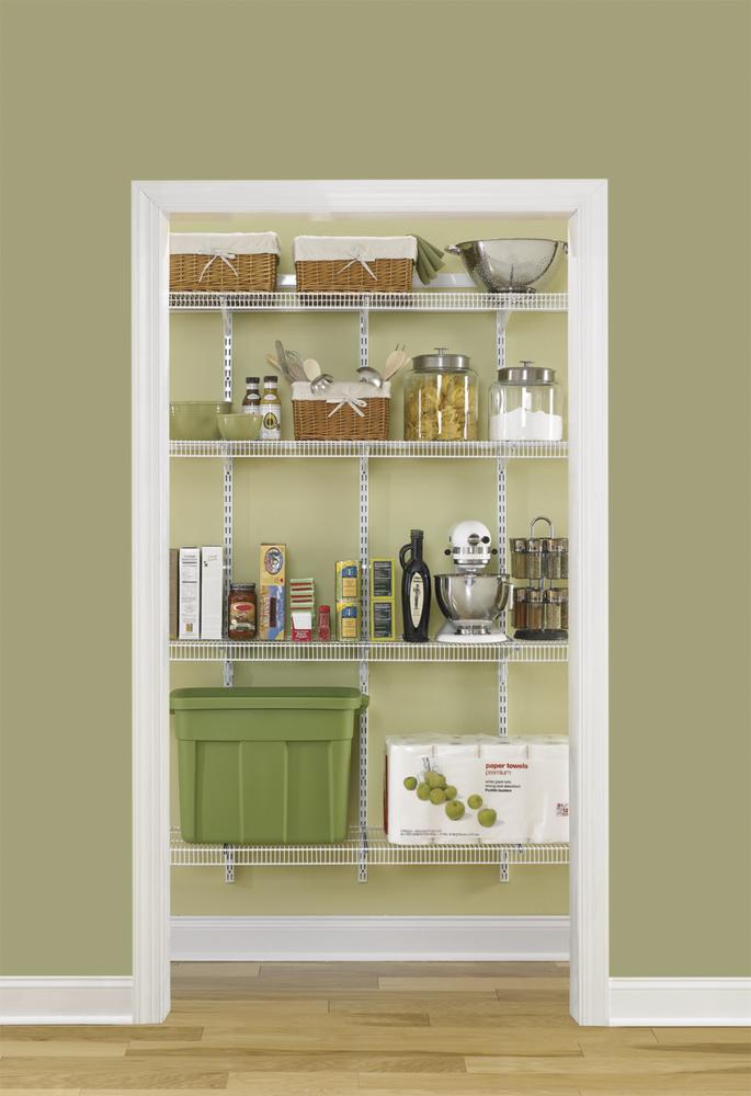 White pantry shelves store