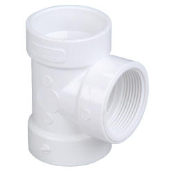 NIBCO® 2" Hub x Hub x FIP DWV PVC Test Tee at Menards®