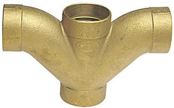 NIBCO® 1-1/2" Sweat DWV Bronze Long Turn Double Wye Tee at Menards®