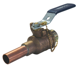 NIBCO® Press System® 1/2" Bronze Ball Valve with 3/4" Hose Cap and 2 ...