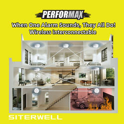 PERFORMAX™ 10-Year Sealed Battery Wireless Voice Alert Smoke Detector ...