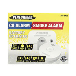 Performax™ 10 Year Sealed Battery Photoelectric Smoke Detector and AA ...