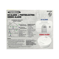 Performax™ 10 Year Sealed Battery Photoelectric Smoke Detector and AA ...