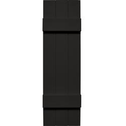 Shutters By Design 10-1/2"W Black Vinyl Board-N-Batten Exterior ...