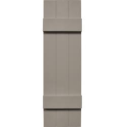 Shutters By Design 10-1/2"W Clay Vinyl Board-N-Batten Exterior Shutters ...