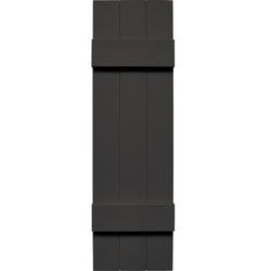Shutters By Design 10-1/2"W Musket Brown Vinyl Board-N-Batten Exterior ...