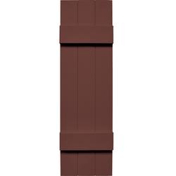 Shutters By Design 10-1/2"W Burgundy Red Vinyl Board-N-Batten Exterior ...