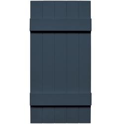 Shutters By Design 17-1/2"W Classic Blue Vinyl Board-N-Batten Exterior ...