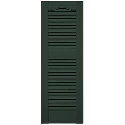 Shutters By Design OFFSET 14-1/2"W Midnight Green Vinyl 2-Panel ...