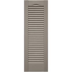 Shutters By Design 14-1/2"W Clay Vinyl Full Louvered Cathedral Top ...
