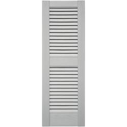 Shutters By Design 14-1/2"W Paintable Vinyl Louvered Mullion Straight ...