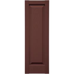 Shutters By Design 12"W Burgundy Red Vinyl Full Raised Panel Exterior ...