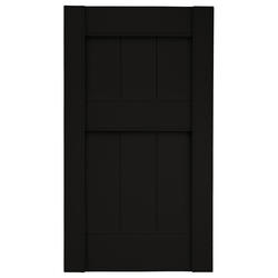 Shutters By Design OFFSET 14-1/2"W Black Rustic 2-Panel Exterior Vinyl ...