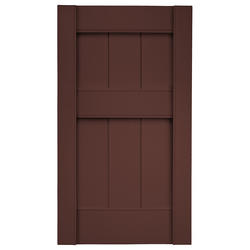 Shutters By Design OFFSET 14-1/2"W Burgundy Red Rustic 2-Panel Exterior ...