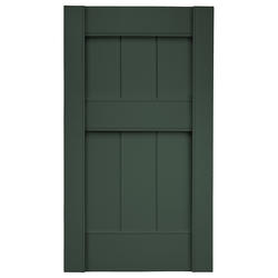 Shutters By Design OFFSET 14-1/2"W Forest Green Rustic 2-Panel Exterior ...