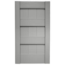 Shutters By Design 14-1/2"W Paintable Rustic Mullion 3-Panel Exterior ...